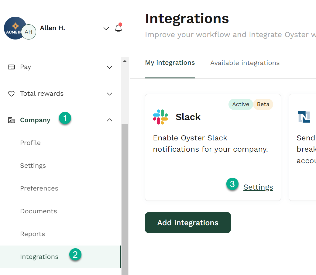 Slack | Disconnecting from Oyster – Oyster Help Center