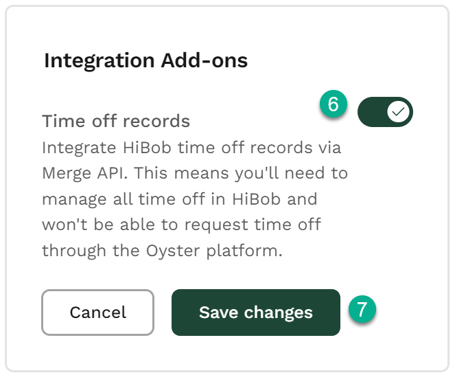 HiBob | Activating time off integration – Oyster Help Center