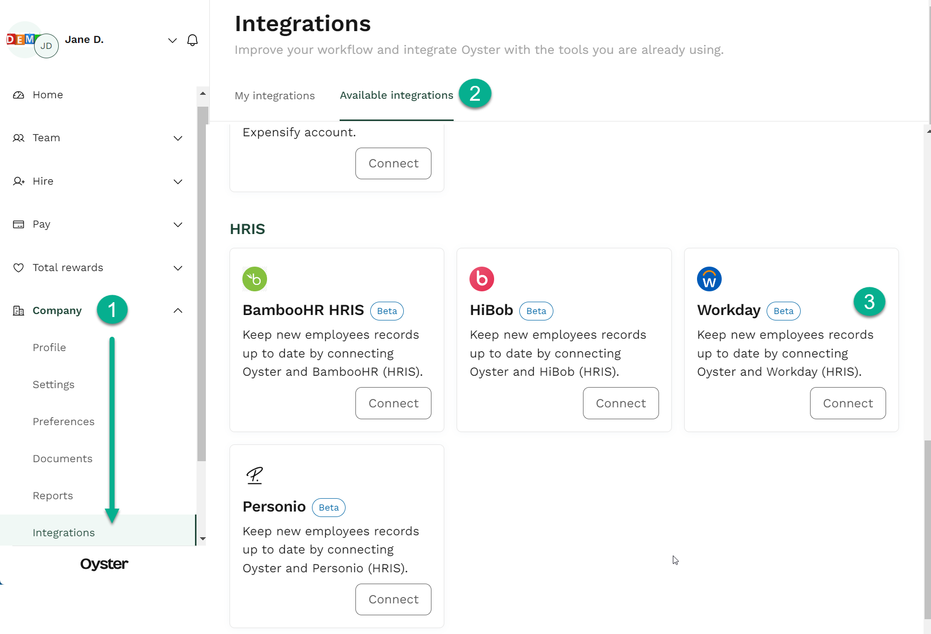 Workday | Connecting to Oyster – Oyster Help Center