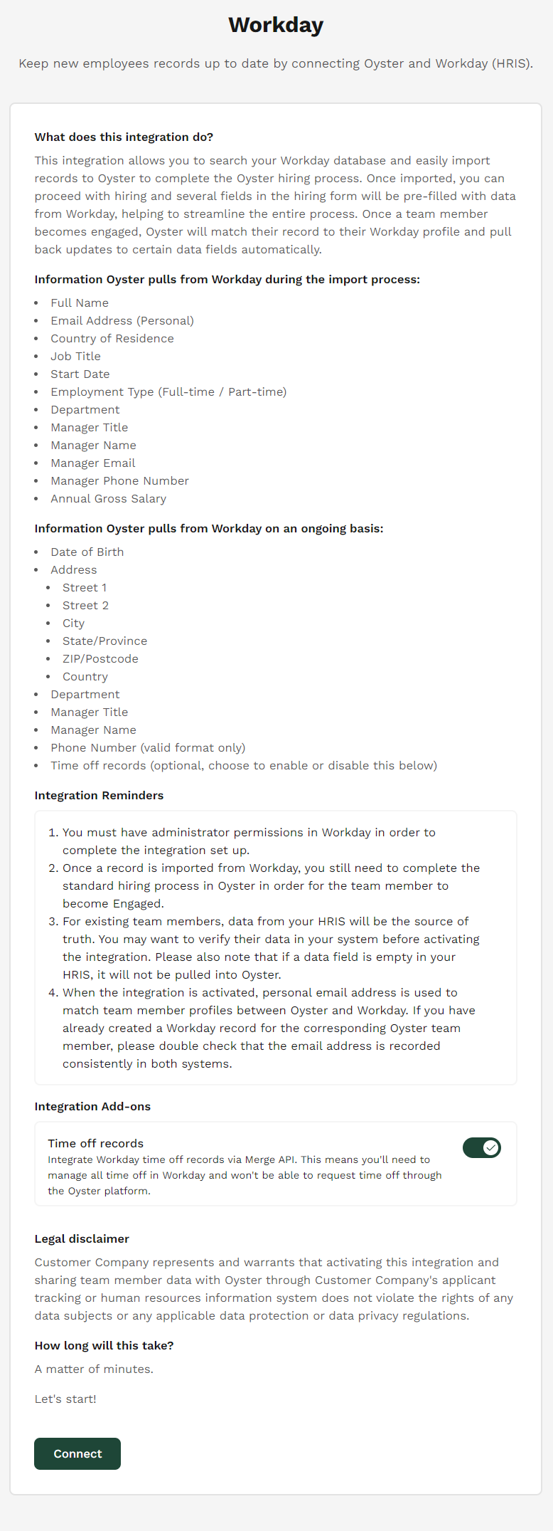 Workday | Connecting to Oyster – Oyster Help Center