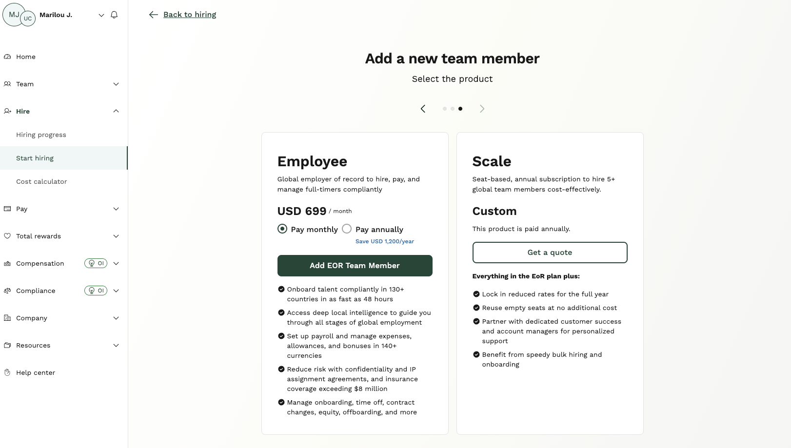 Personio | Hiring an EOR Team Member – Oyster Help Center