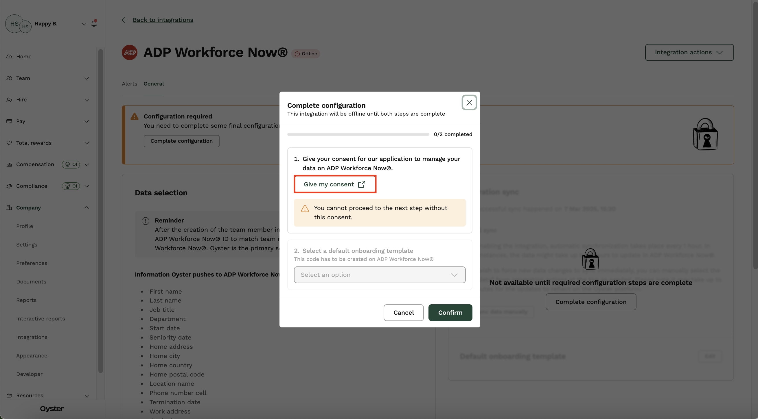 ADP Workforce Now® | Connecting to Oyster – Oyster Help Center