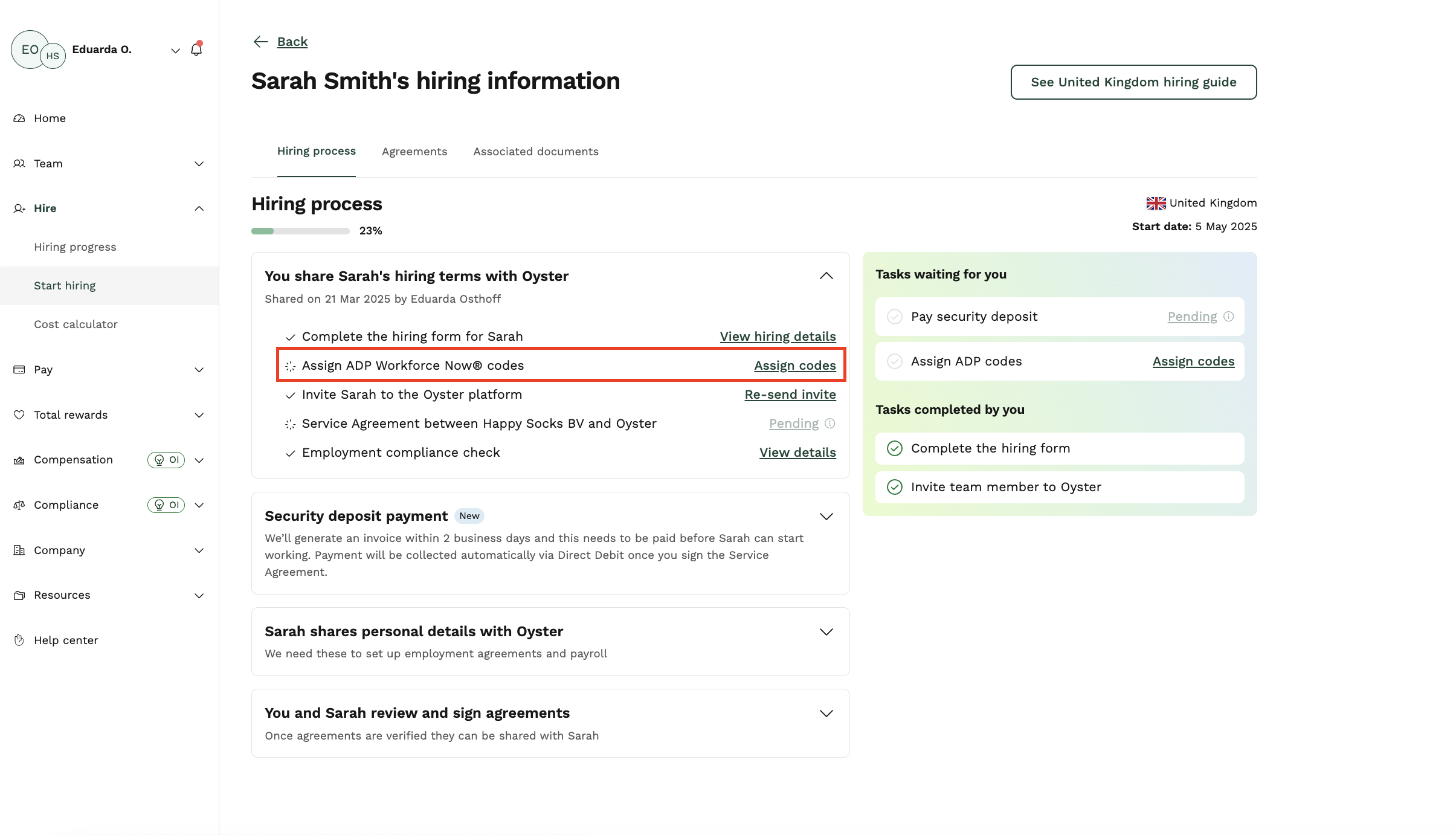 ADP Workforce Now® | How to use onboarding template codes – Oyster Help ...