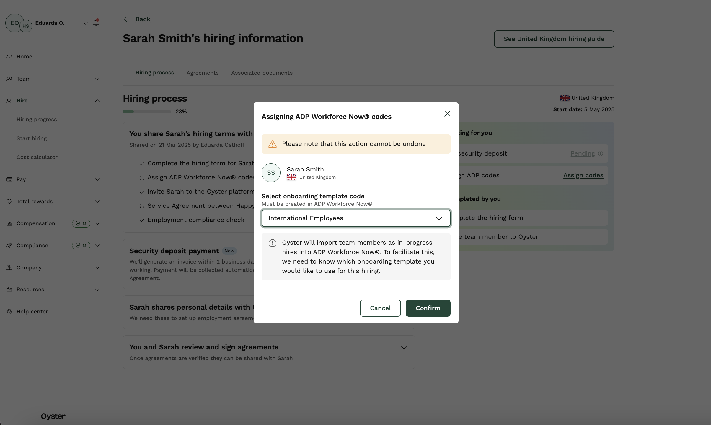 ADP Workforce Now® | How to use onboarding template codes – Oyster Help ...