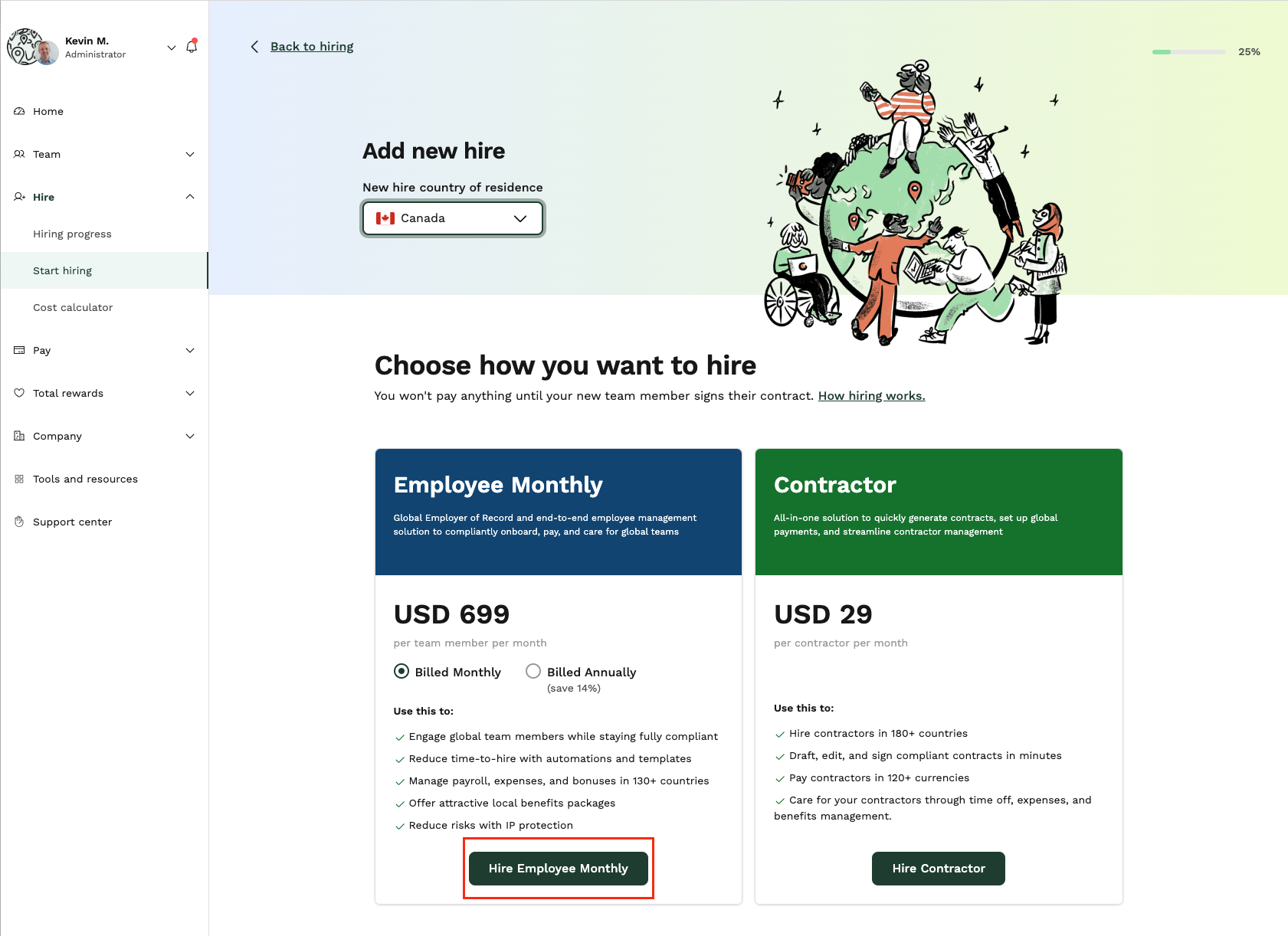 Submitting a new hire request – Oyster Help Center